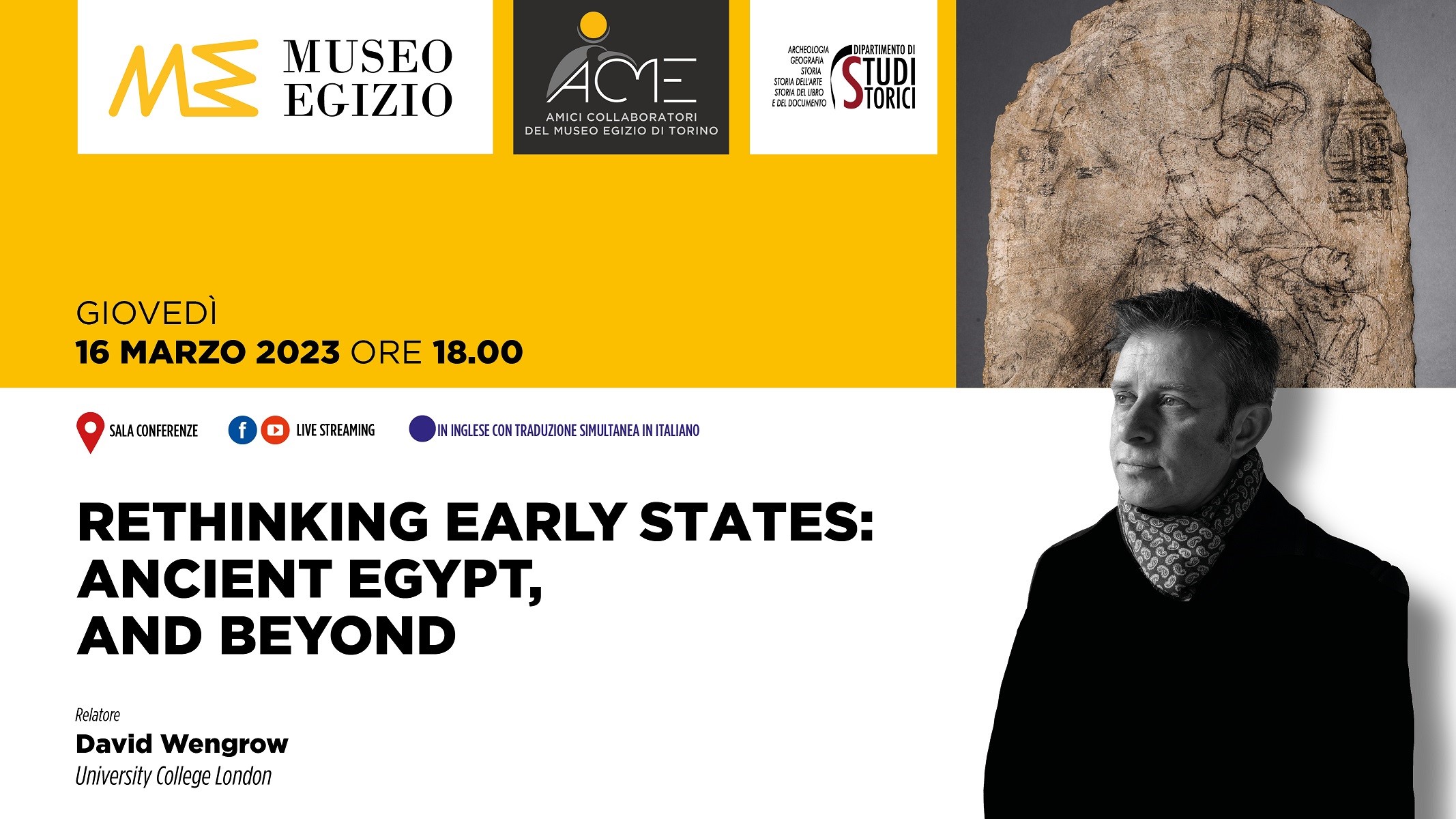 Torino. Al museo Egizio l’archeologo David Wengrow parlerà di ...